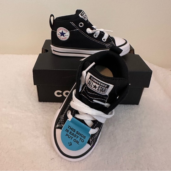 Converse | Shoes | Converse Kids Black And White Hightop Sneakers ...